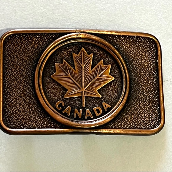 Accessories | Vintage Canada Maple Leaf Century Belt Buckle | Poshmark